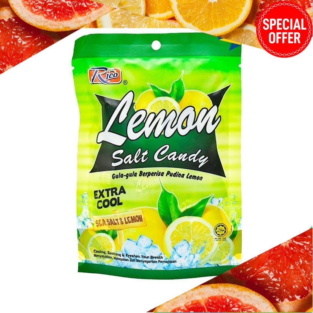 Gula-gula Garam Lemon, Gula-gula Masin Masam, Lemon Salt Candy (100g ...