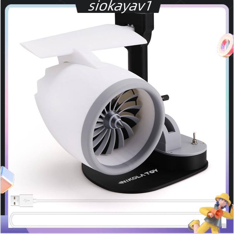NIKOLA TOY USB Jet Fan Desktop Turbofan Engine Fan 3D Printed Turbo Jet ...