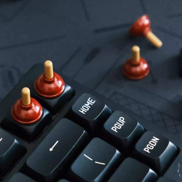keycaps custom keycaps Rocket Hammer Gold-Absorbing Small Leather ...
