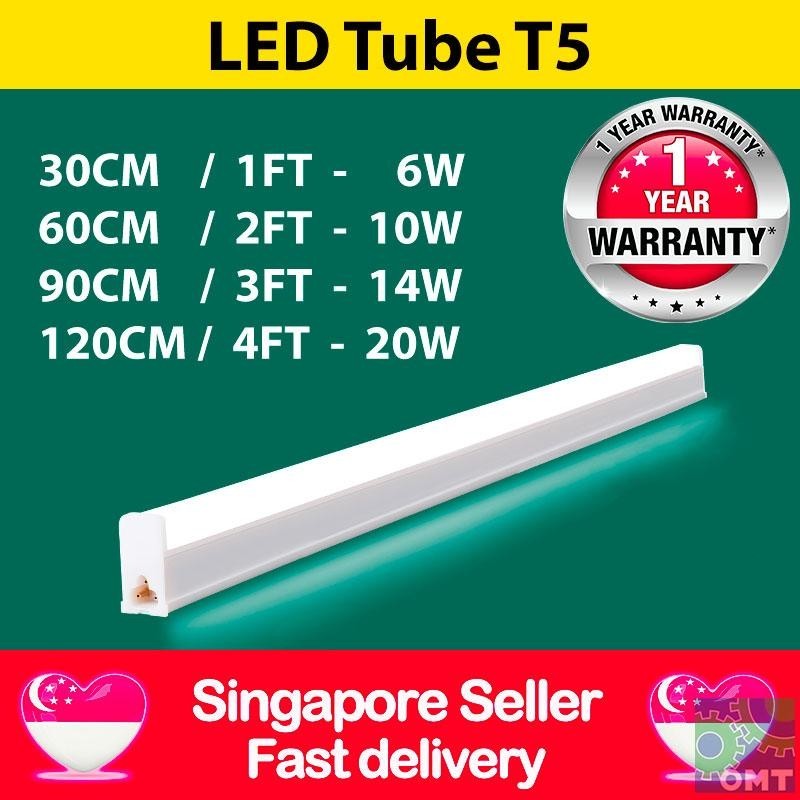 T5 LED Tube Ceiling Light Single Tone 1FT 2FT 3FT 4FT | Shopee Singapore