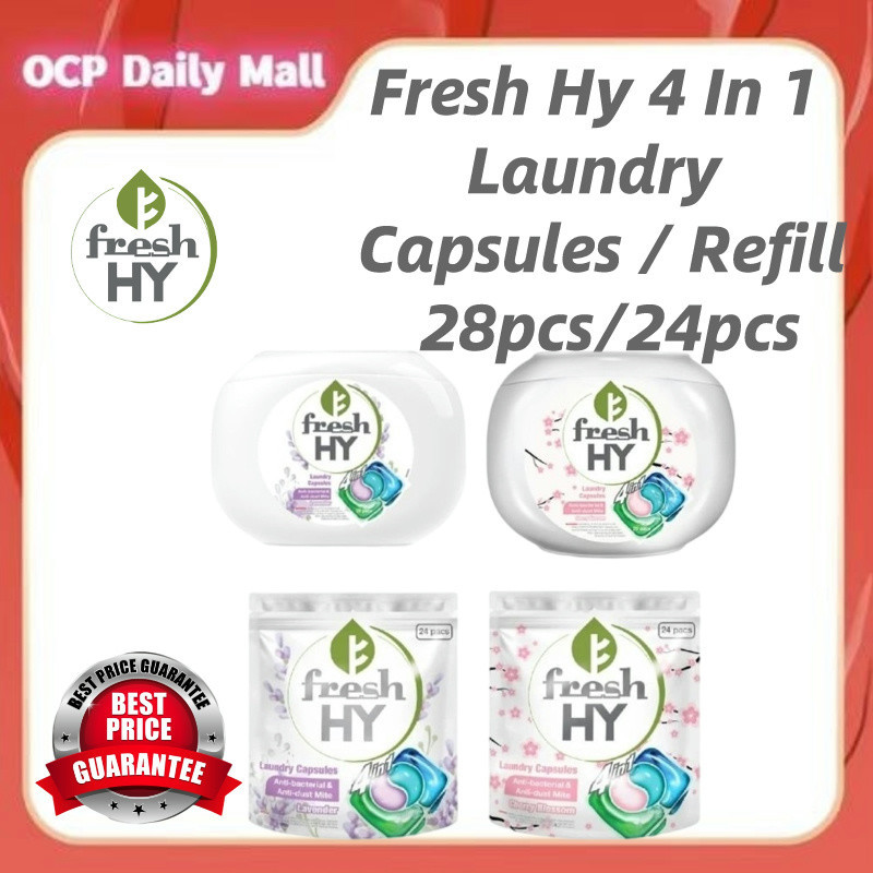 Fresh Hy 4 In 1 Laundry Capsules (10ml x 28 Pcs) / Refill (10ml x 24 ...