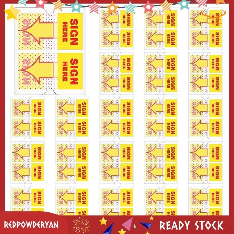 [Stock] 300 Piece Sign Here Tabs Sign Here Stickers Sign Here Flags ...