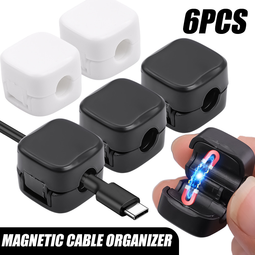 Magnetic Phone Cable Clips/ Under Desk Cable Management Wire Keeper ...