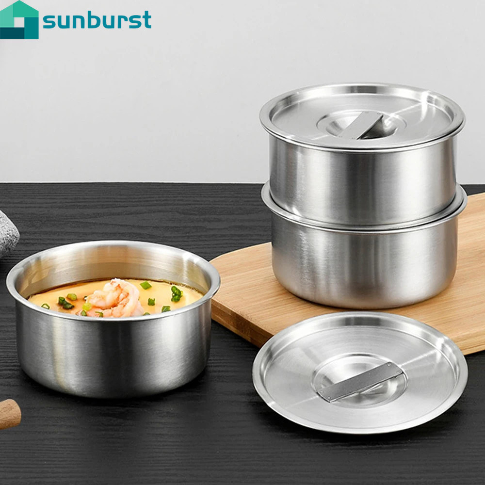 Stainless Steel Steamed Stew Bowl - Heat Resistant Soup Bowl - Steamed ...