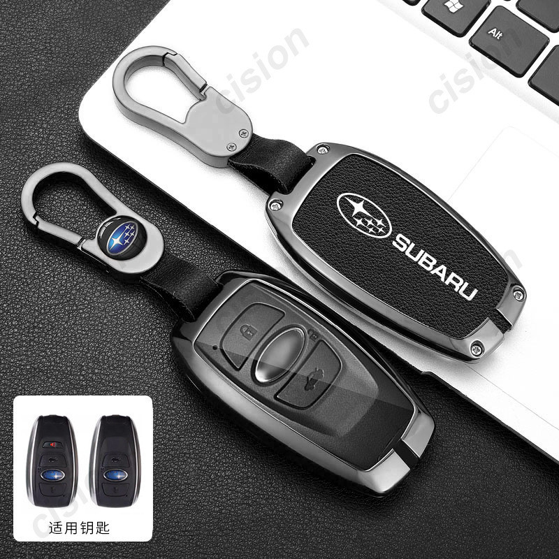 Zinc Alloy Genuine Leather Car Key Case Cover Smart Remote Fob Shell ...