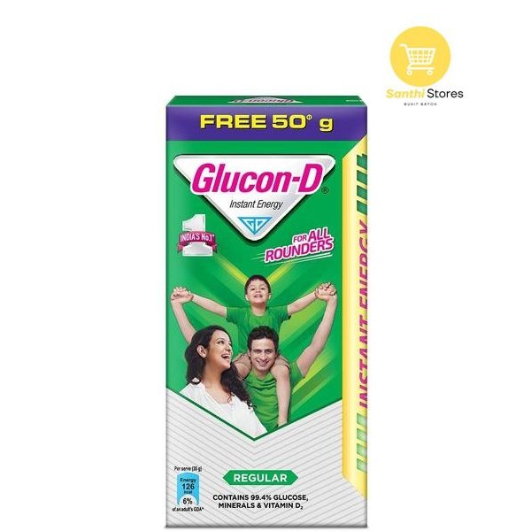 Glucon-D Instant Energy Regular 75g | Shopee Singapore