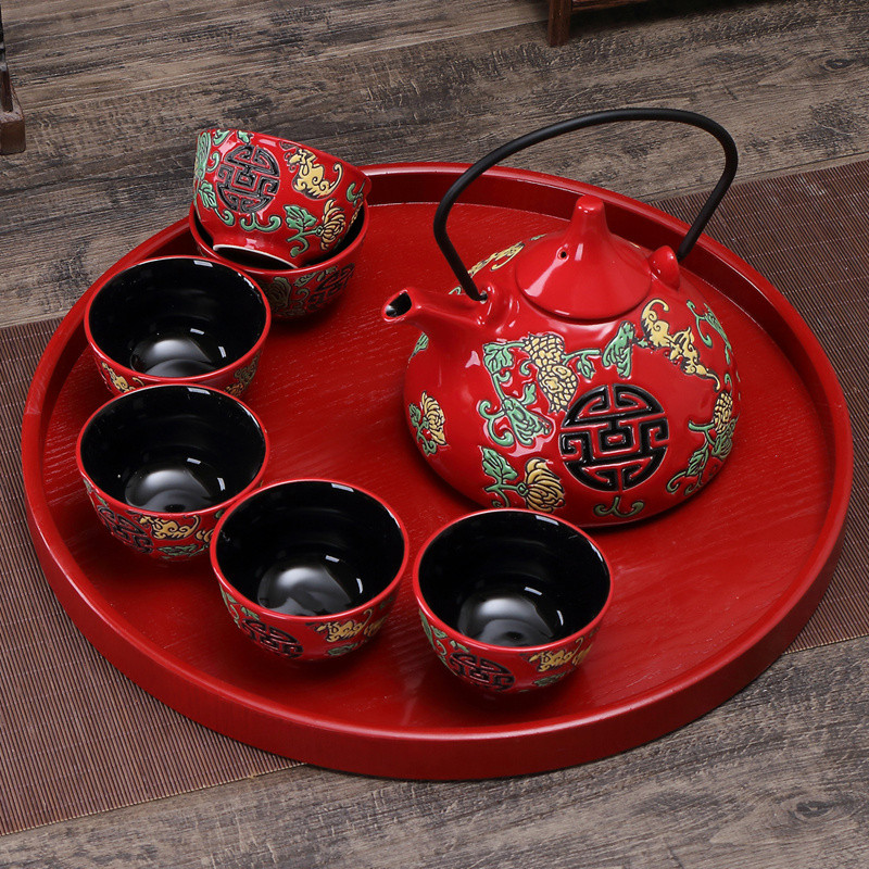 [2921Positive Review]Chinese Ceramic Wedding Tea Set New Wedding Gift ...