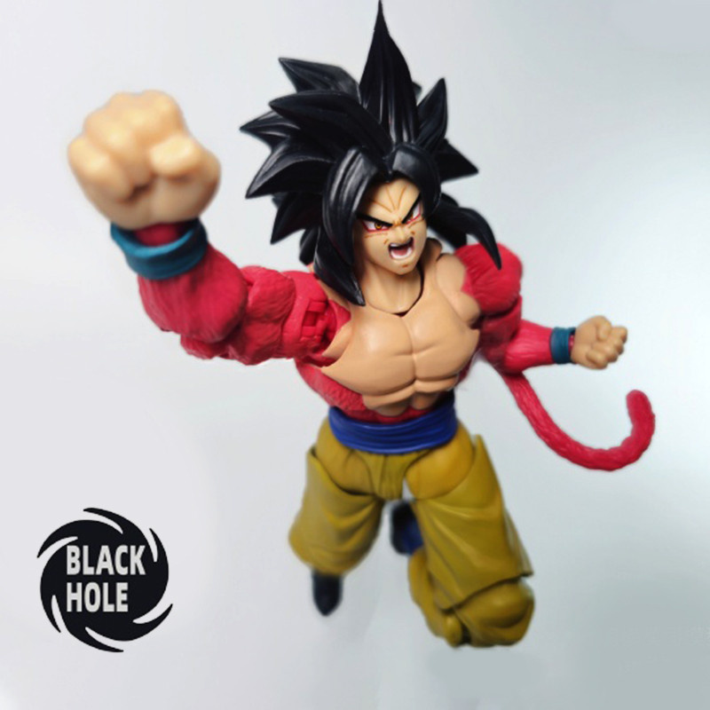 Black Hole Action Figure Son Goku SHF SSJ4 Super Saiyan Wild Power Goku ...