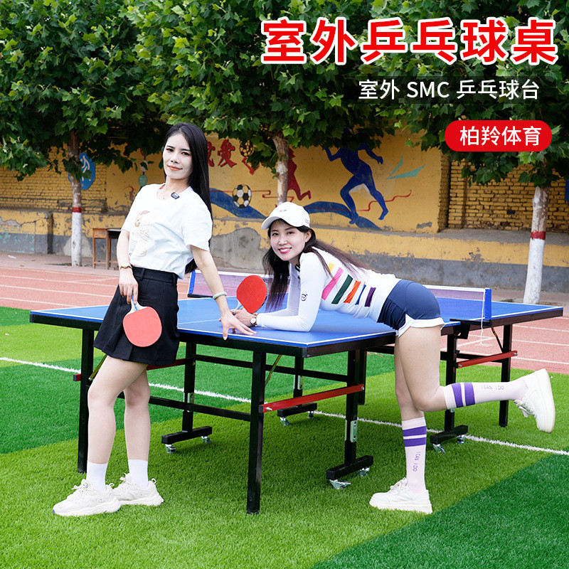 J-H/Foldable Table Tennis Table Outdoor Without Wheels Mobile Table ...