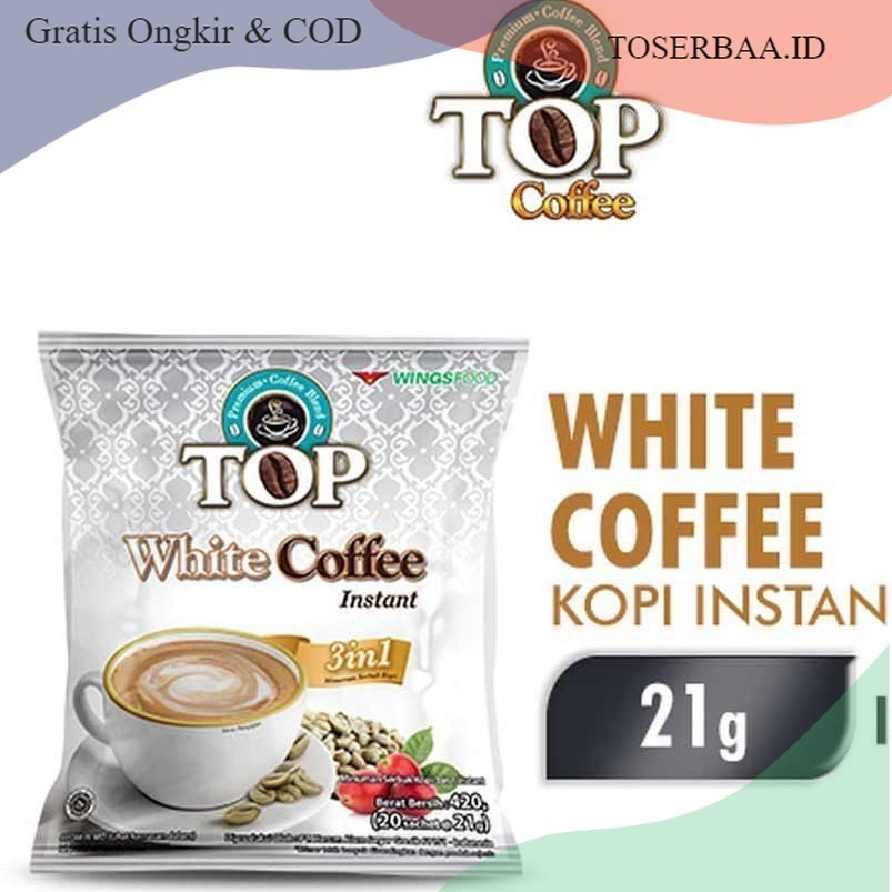New!!! Top White Coffee Instant Coffee 3 in 1 21gr (1 Pack contains 12 ...