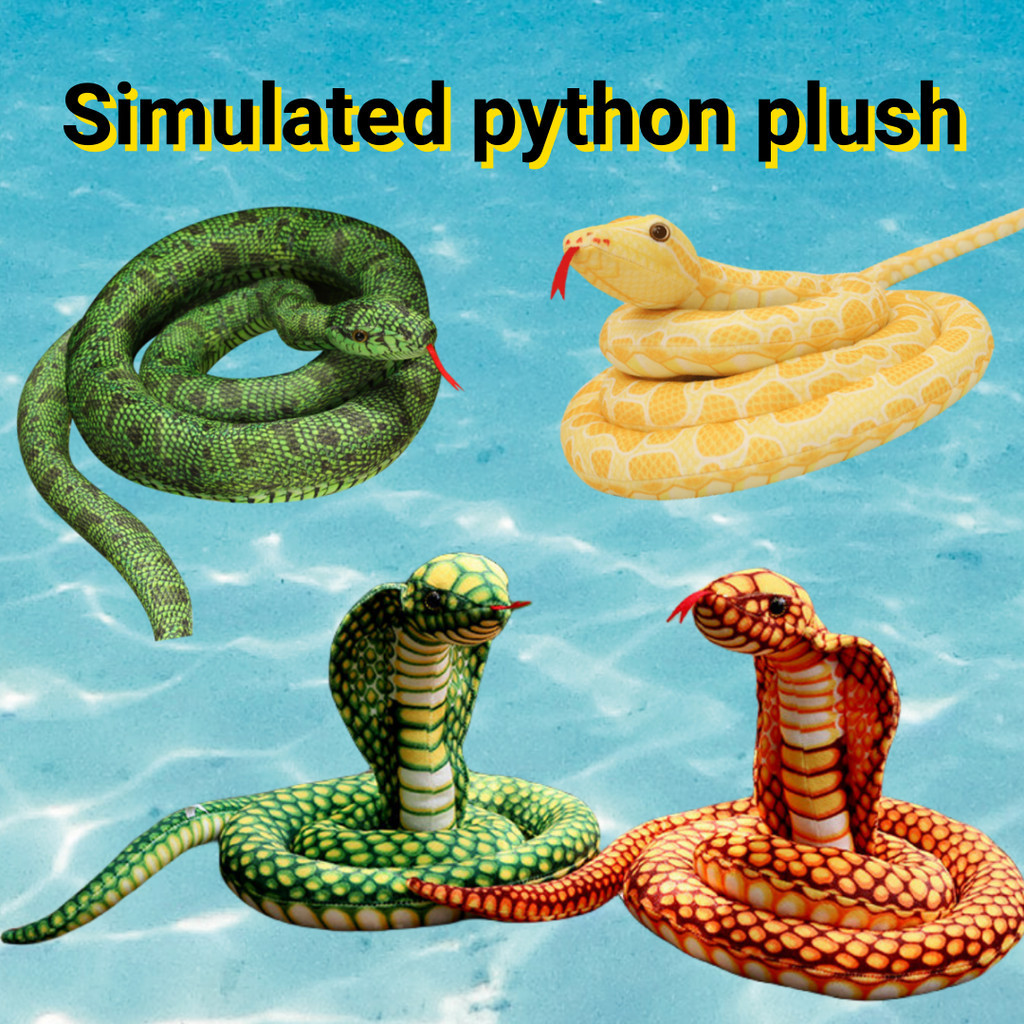 HOT Big Plush Cobra Toy Creative Lucky Snake Doll Simulation Long ...