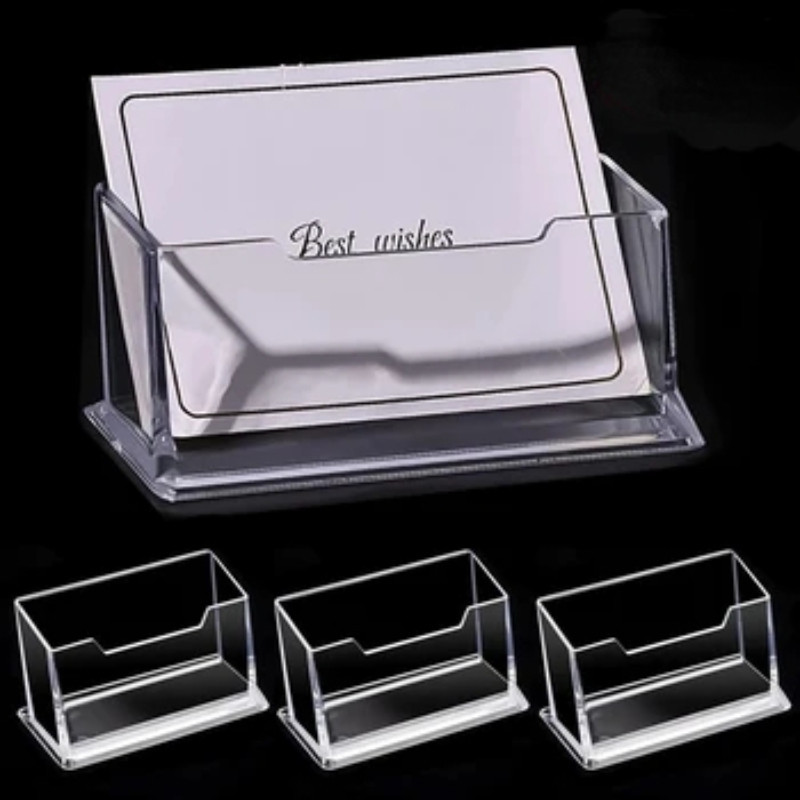 Acrylic Business Card Holder Office Desk Display Stand / Clear Name ...