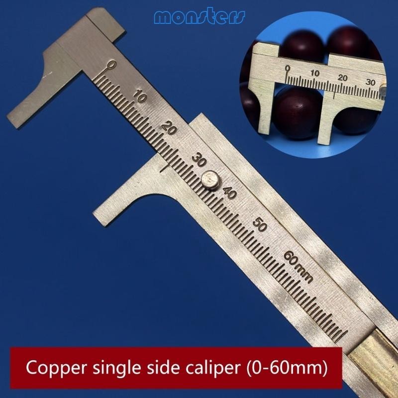 Mon Retro Brass Ruler Measurement Tools Pocket Sliding Gauge Caliper 0 ...