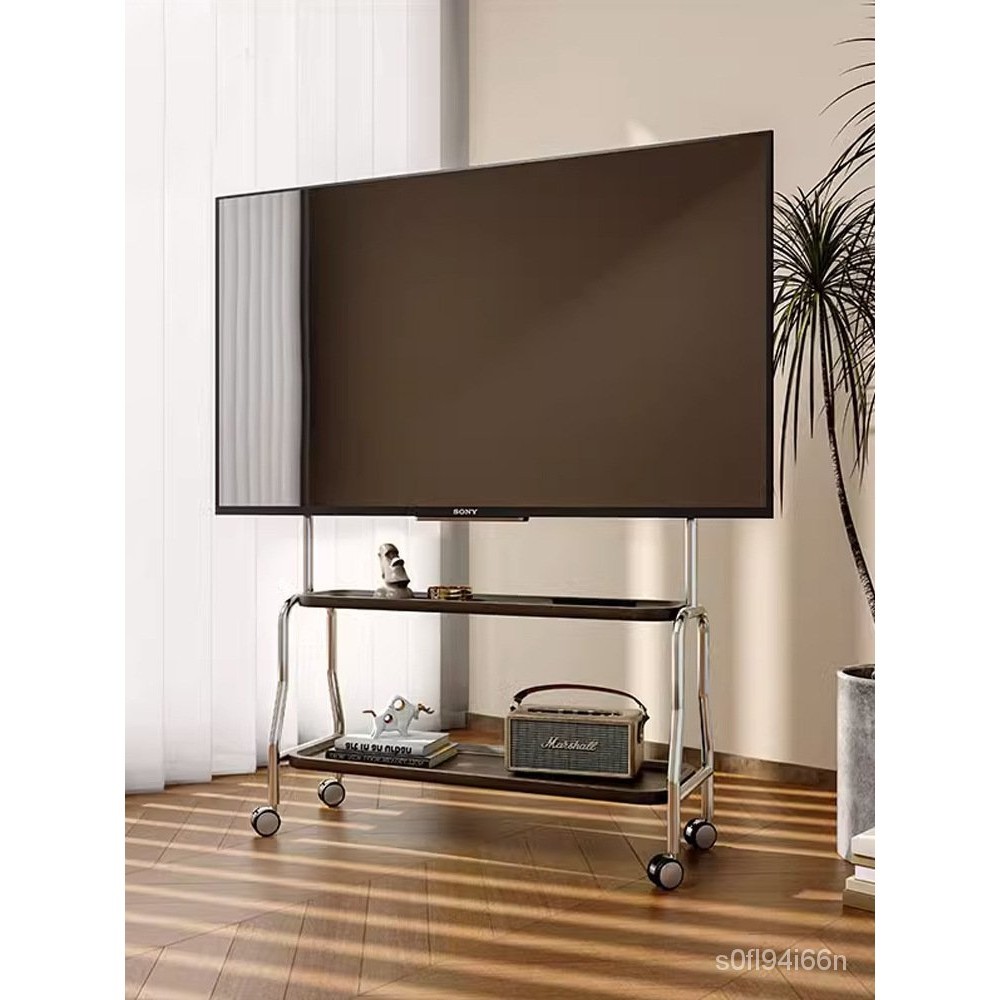 Nordic Retro TV Rack Movable Bracket Conference Room Living Room Floor ...