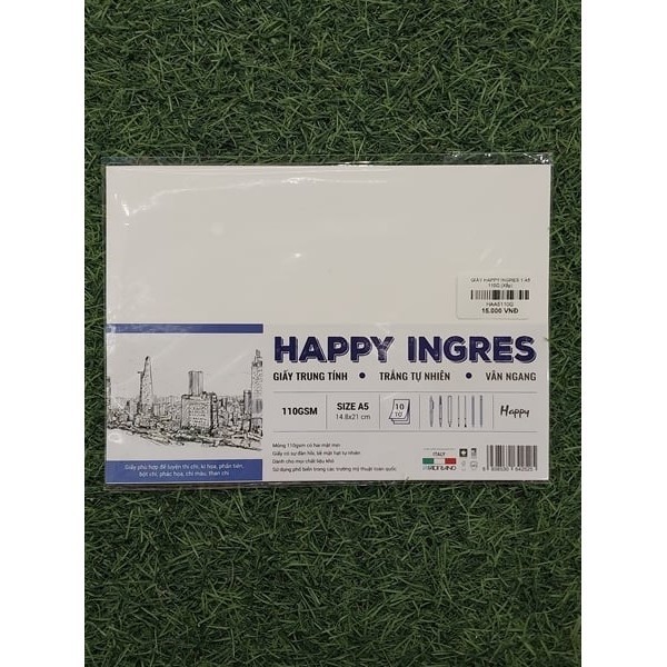 Happy Ingres drawing paper 1 A5 110G, A5 drawing paper 1 stack - KR ...