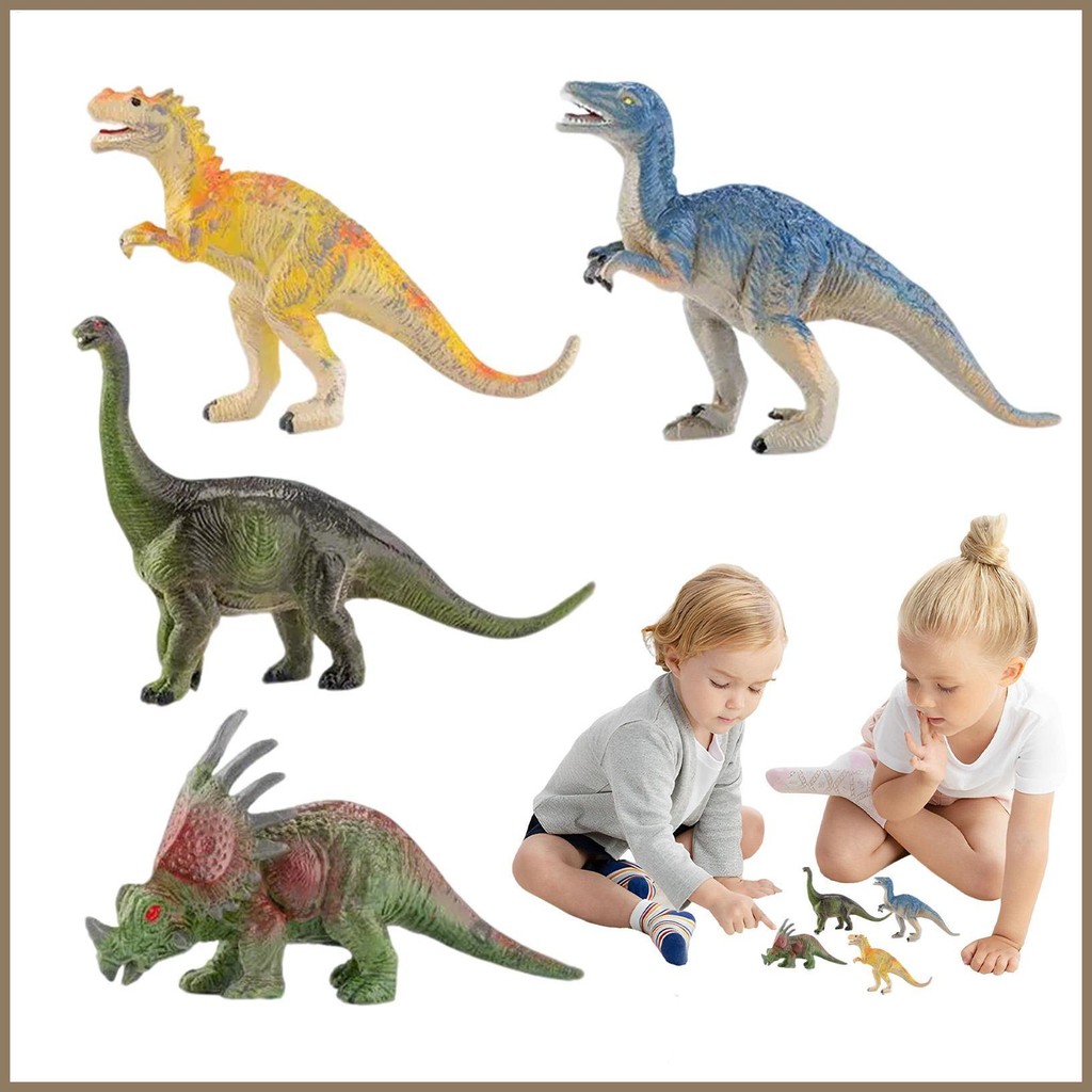 Dinosaur Model 4 Pack Miniature Figurines Assorted Dinosaur Realistic ...