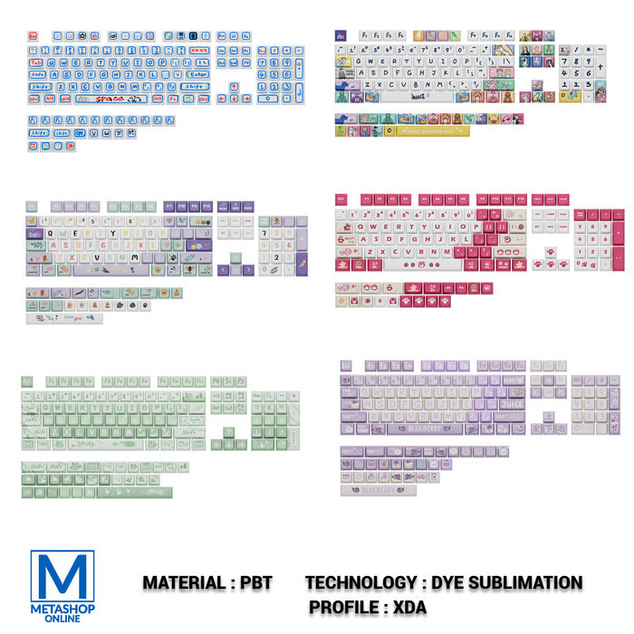 Keycaps PBT XDA Profile Dye Sublimation Sub Mechanical Keyboard ...