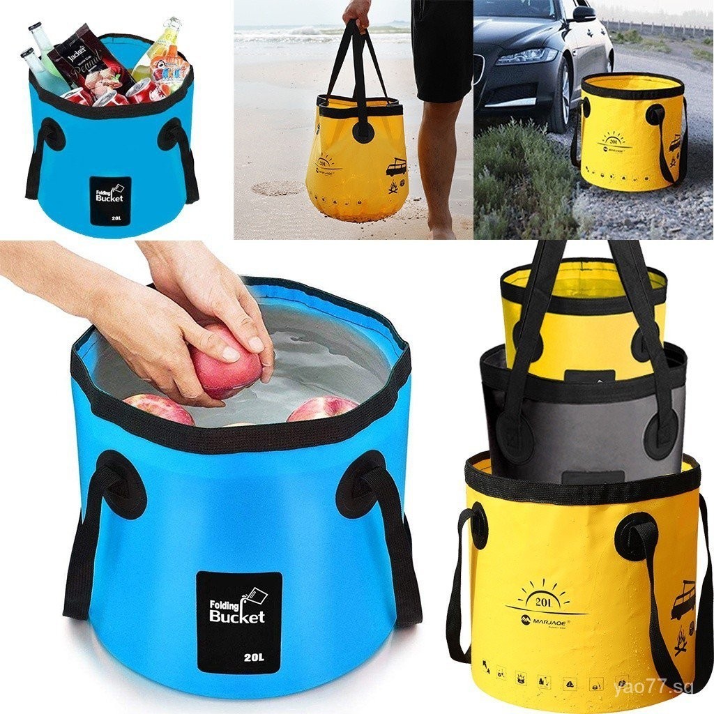 10L 12L 20L Outdoor Foldable Pail Bucket Portable Collapsible Basin ...
