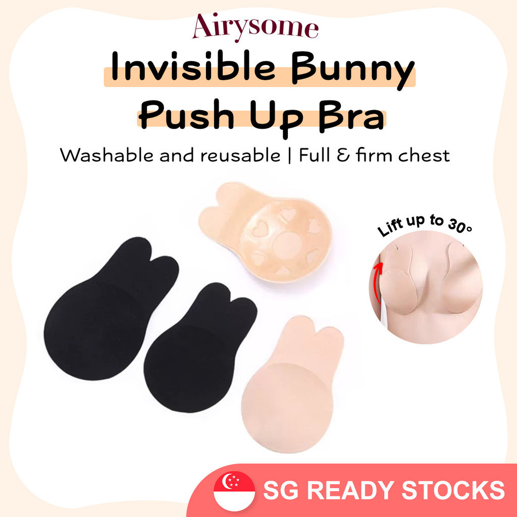 Invisible Bunny Push Up Bra | Stick on Dress Hidden Bra | NuBra Wedding Dress Paste Bra | Shopee ...