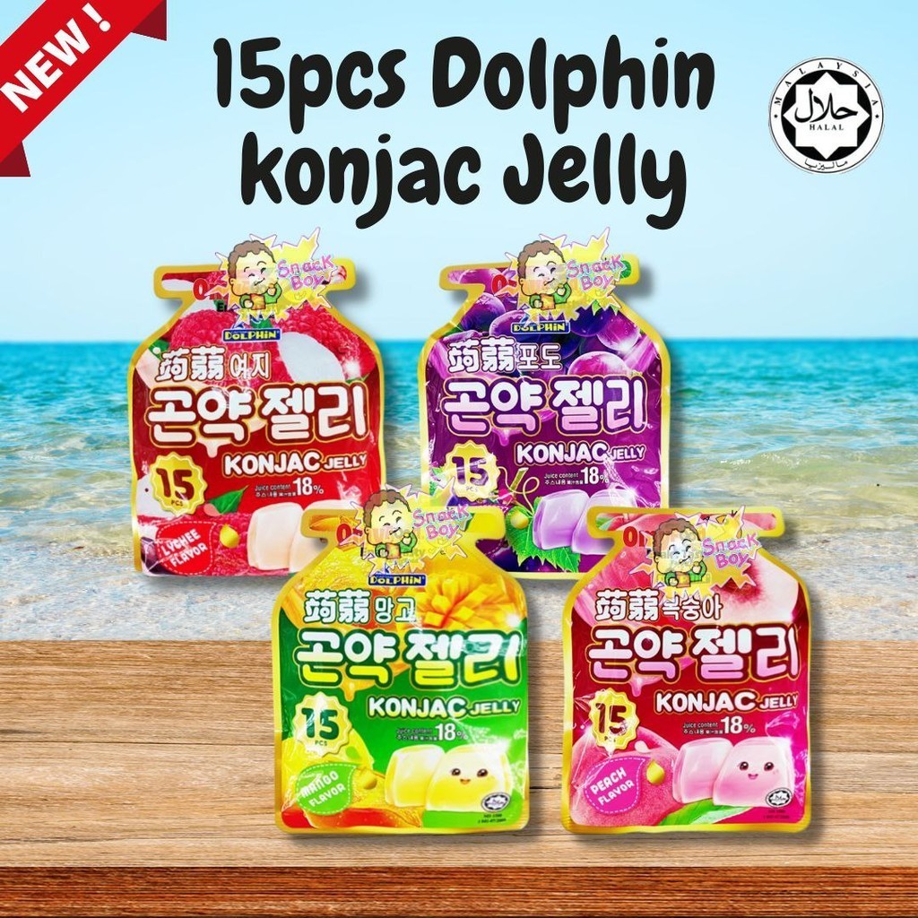 Captain Dolphin Konjac Jelly 20g x 15 pcs 蒟蒻 HALAL | Shopee Singapore