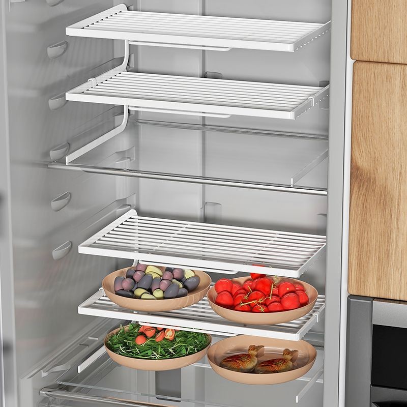 Kitchen Refrigerator Shelf Interior Storage Box Layered Rack Basket ...