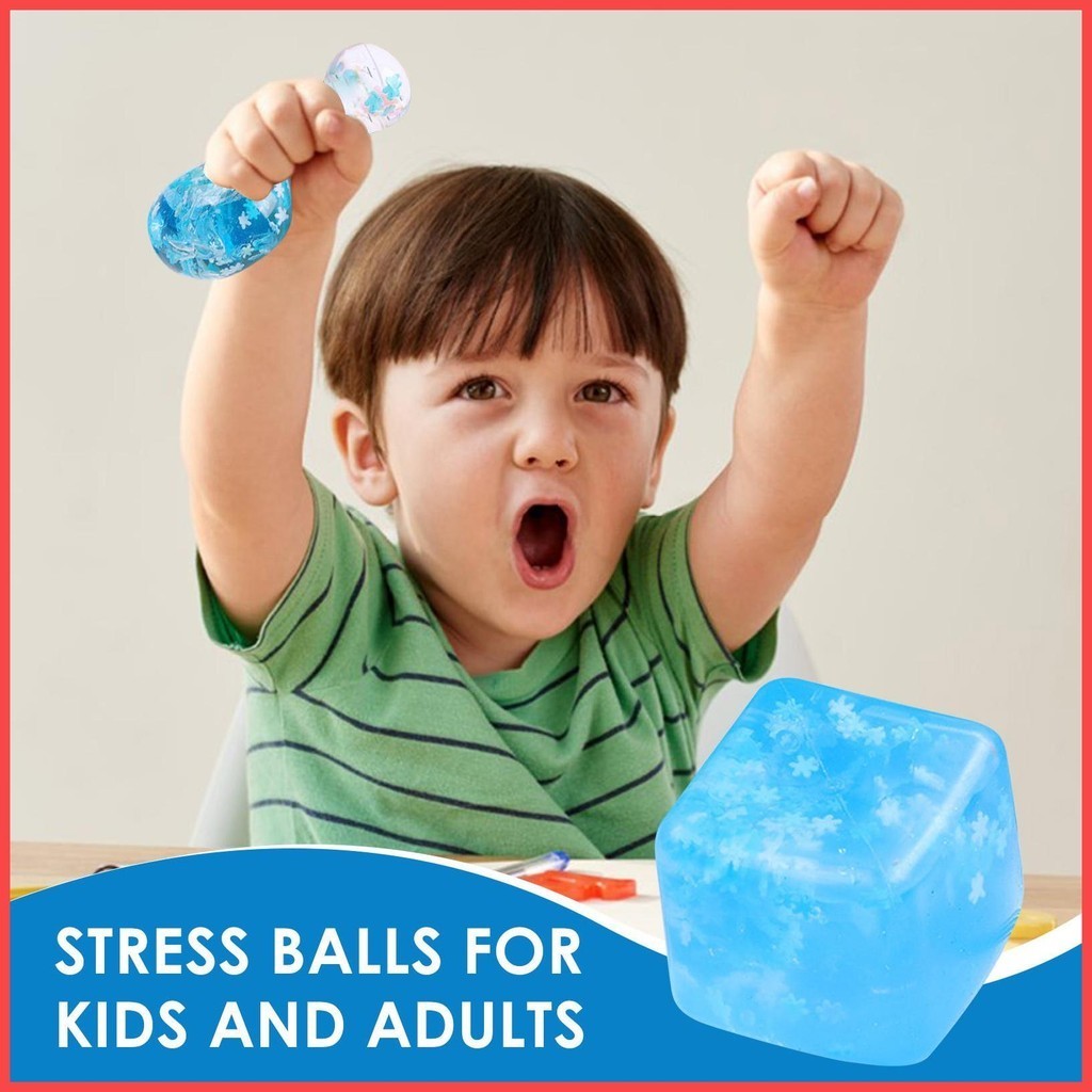 Stress Relief Sensory Toy Ice Cube Shape Tear Resistant Sensory Fidget ...