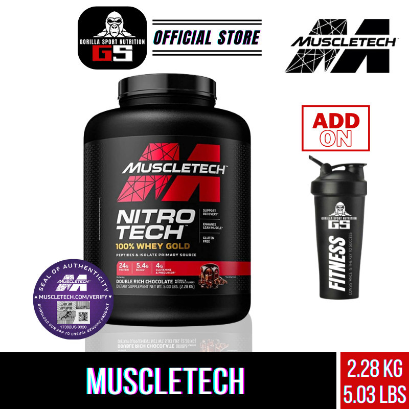 Muscletech Nitro Tech Original 100% Whey Gold, Nitrotech Whey Protein ...