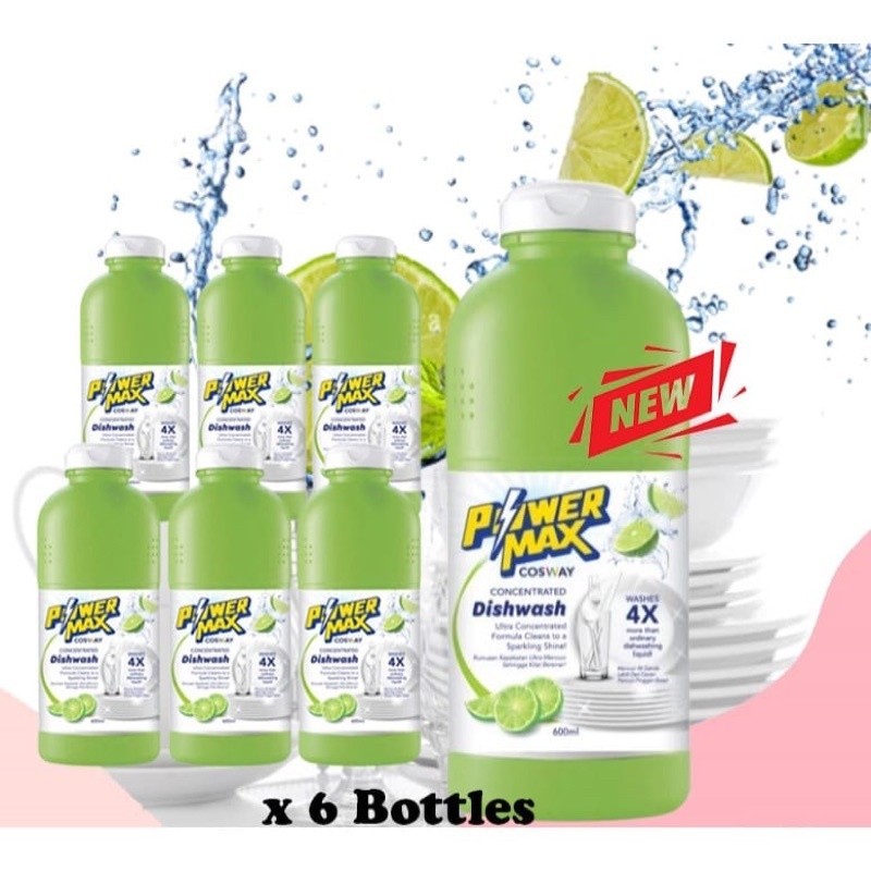 (set of 6) cosway powermax dish drops（dish detergent）洗碗液 / dish drop ...