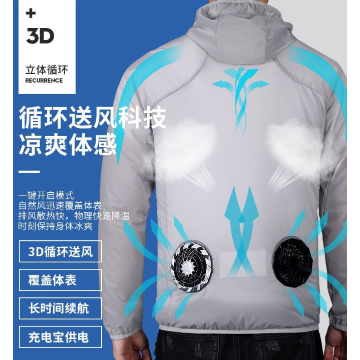 Custom Summer Work Wear Fan Cooling Jacket Air Conditioner Jacket for ...