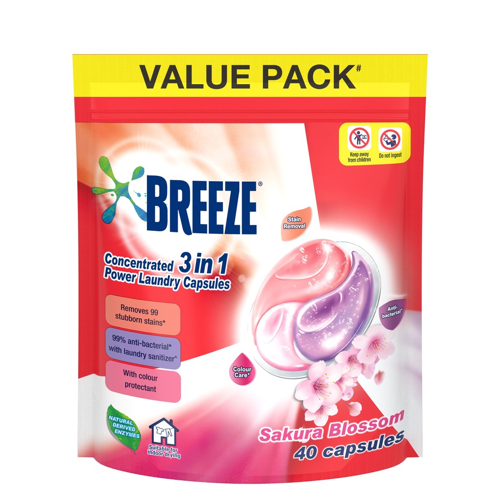 Breeze 3In1 Capsules Sakura Blossom 40s | Shopee Singapore