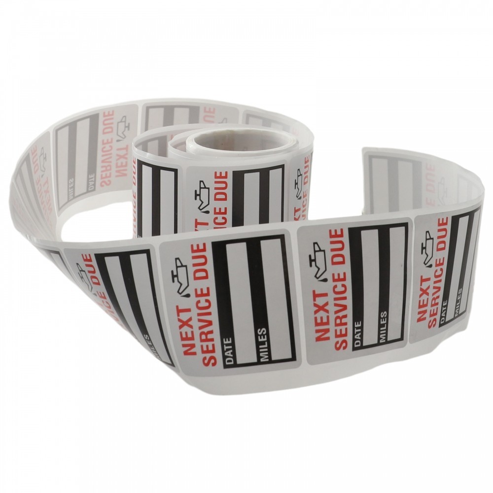 100pcs/Roll Oil Change Service Reminder Sticker Car Decal Window Stock ...