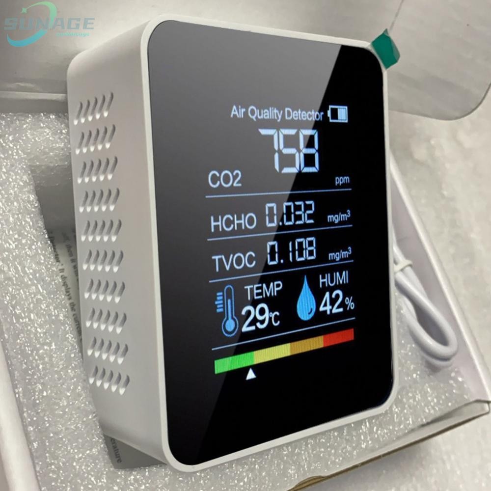 Air Quality Monitoring Device with Color Coded Indicators for Easy ...