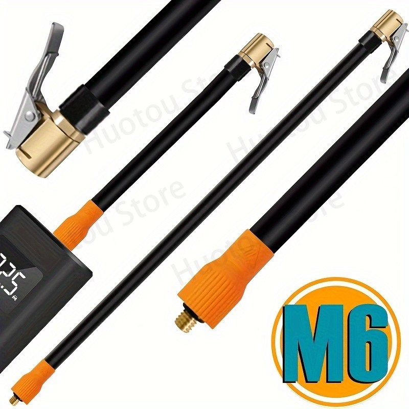M6 Quick Connect Copper Air Chuck Rubber Hose, Standard Tire Schrader ...