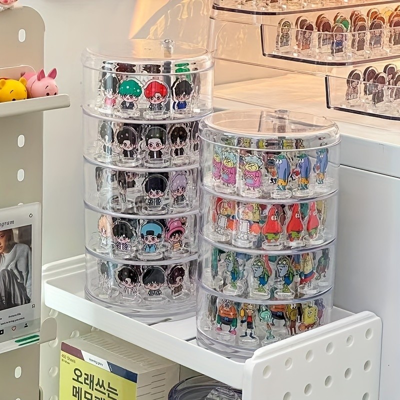 1pc Rotation Collection Display Box, Mini Standing Card 100 People ...