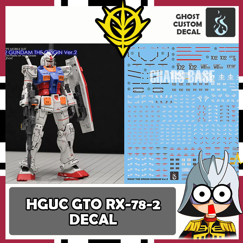 COPY GHOST DECAL HGUC RX-78-2 GTO VER DECAL | Shopee Singapore
