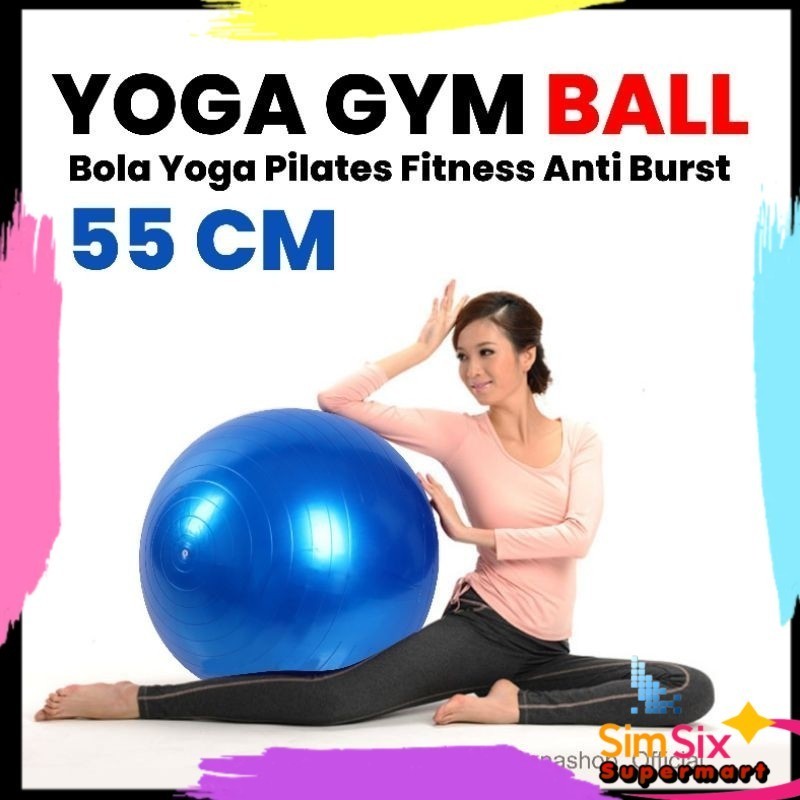 Gym Ball / Fitness Ball / Yoga Ball Diameter 55CM / GymBall Fitness ...