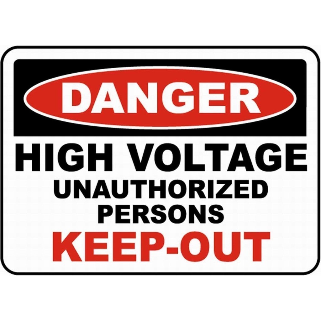 Metal Wall Art Danger High Voltage Keep Out Sign Safety Warning Sign ...