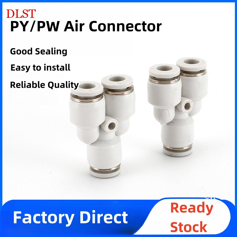 Py Pneumatic Trachea Quick Connector Quick Plug Y-Type Tee High-Strength Plastic Connector PY-4 ...