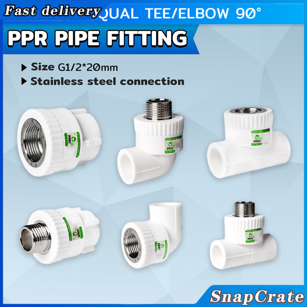 Snap PPR Pipe Fitting 1/2 Inch Water Pipe Tube Hose Fitting Adapter ...