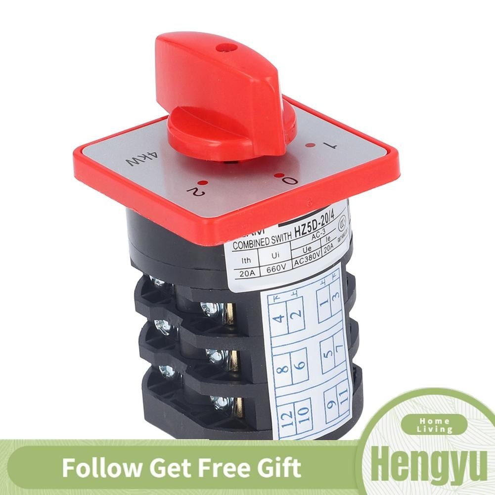 Hengyu BERM Changeover Switch Knob 3 Pole Position For Power Control ...