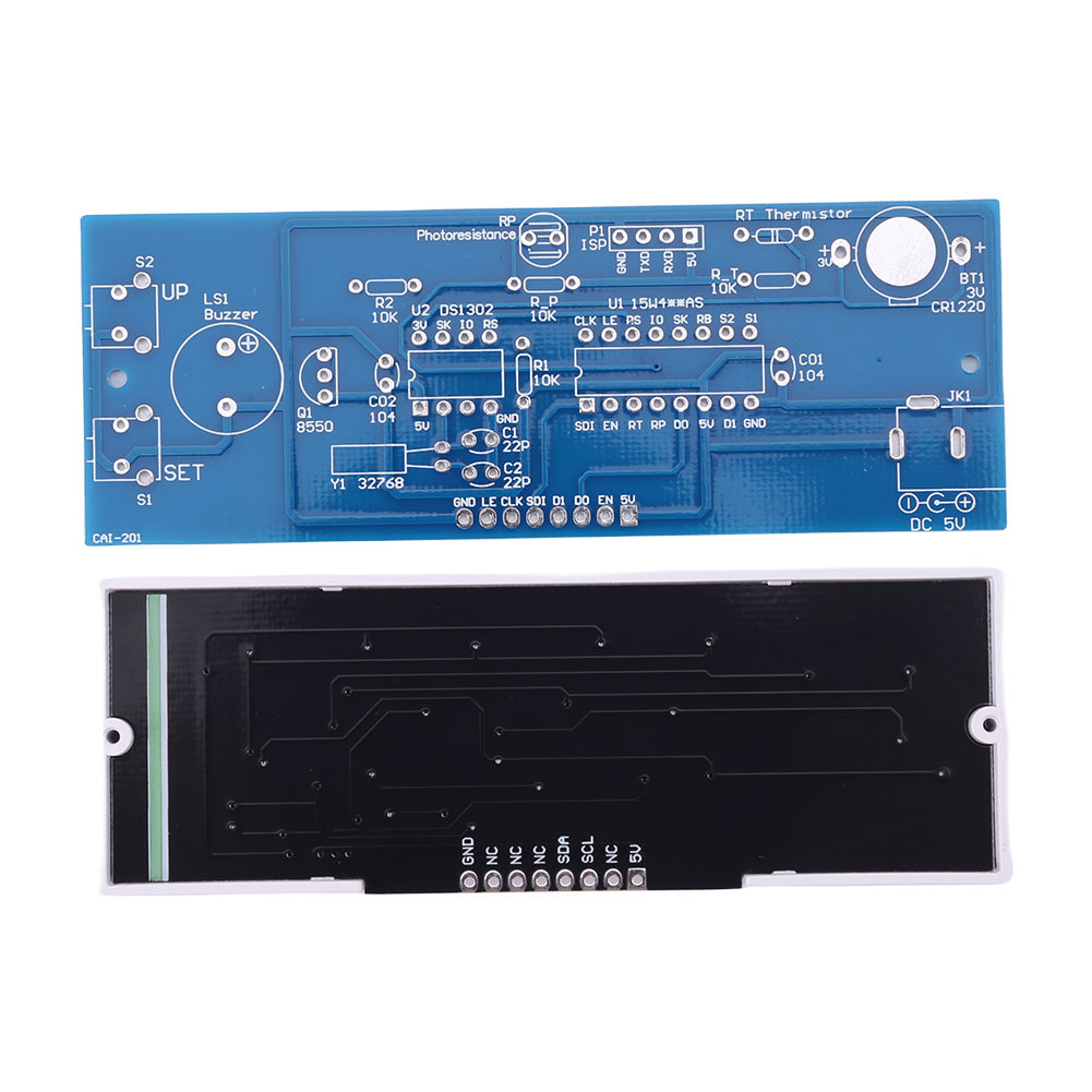4 Digit DIY LED Digital Clock Kit Electronic Clock Kit for Soldering ...