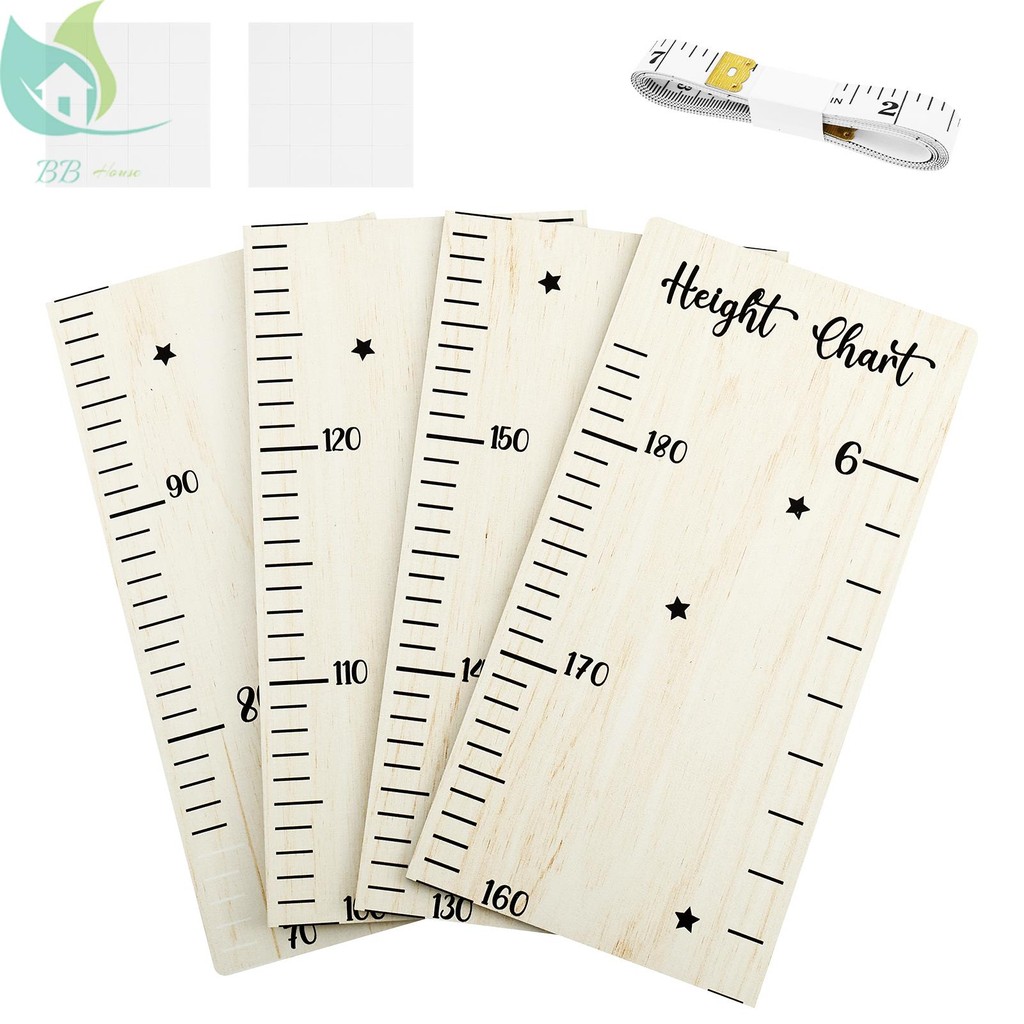 Height Chart Sturdy Wood Growth Chart Precise Kids Height Wall Chart ...