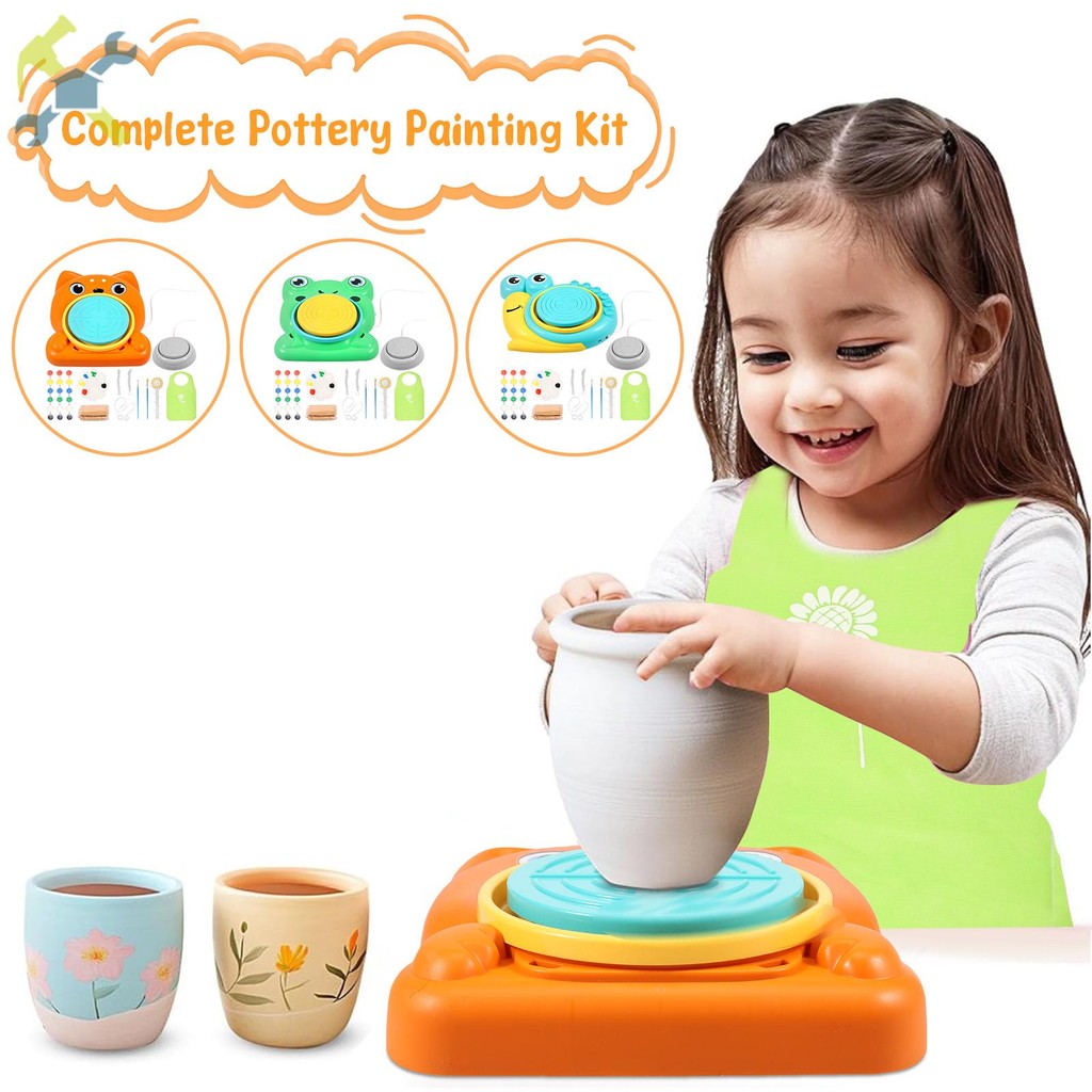 Mini Kids Pottery Wheel Kid Pottery Wheel Kit Includes Turntable Apron ...