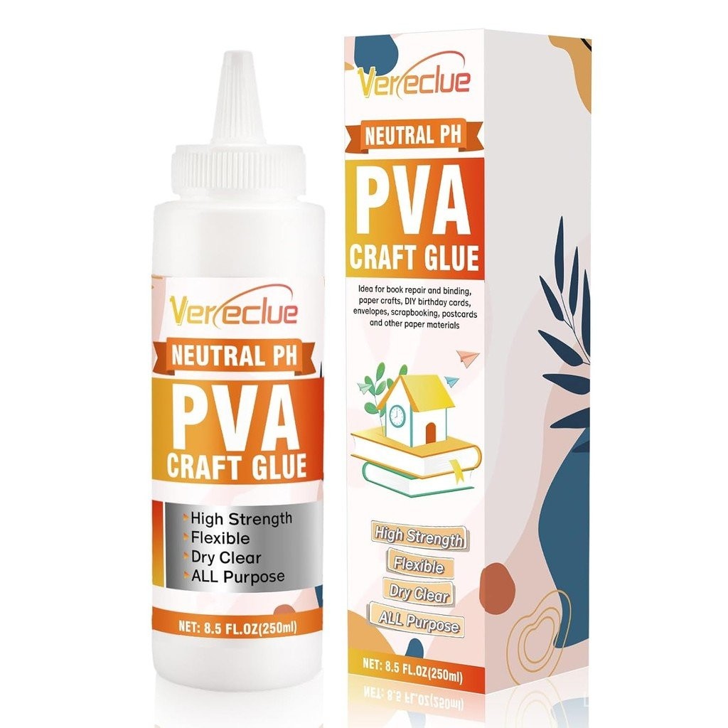 PH Neutral PVA Adhesive 8.5 Oz, Archival Quality Acid-Book Binding Glue ...
