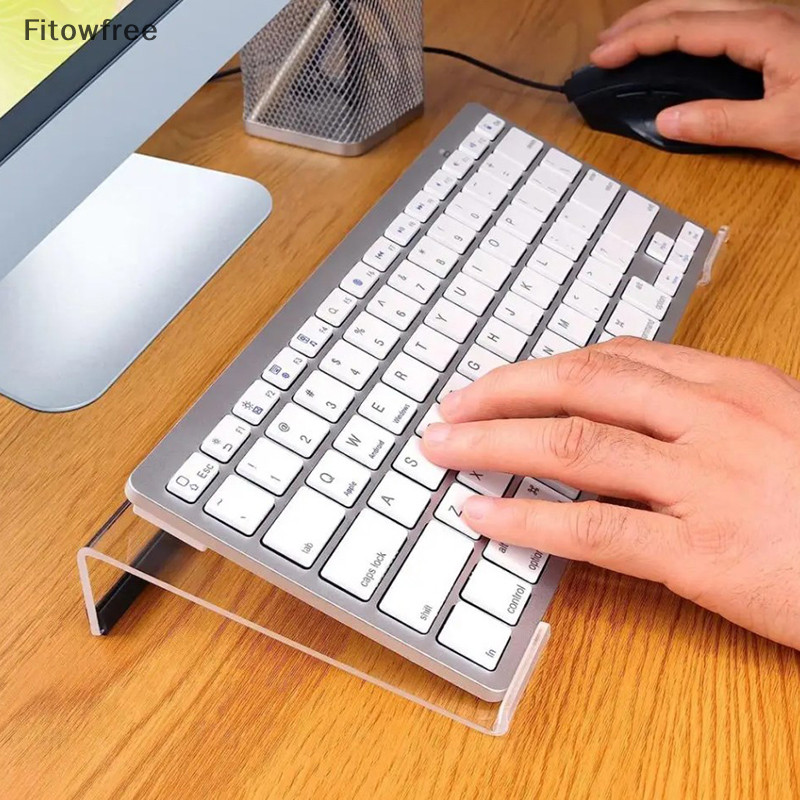 Fitow Acrylic Computer Keyboard Stand 78-Keys Keyboard Riser Lift Tray ...