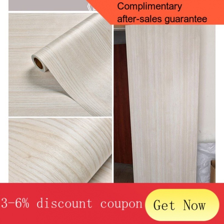 Wood Grain Sticker Desktop Self-Adhesive Door Sticker Waterproof Wooden ...