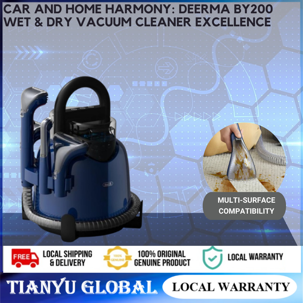 Deerma BY200 Portable Carpet Cleaner Machine Spray Suction Integrated ...