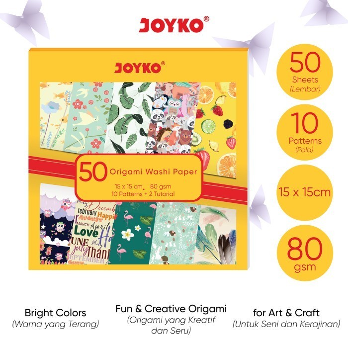 Origami Paper Joyko OGP-303 Mix Pattern Art Folding Paper 15 x 15 cm ...