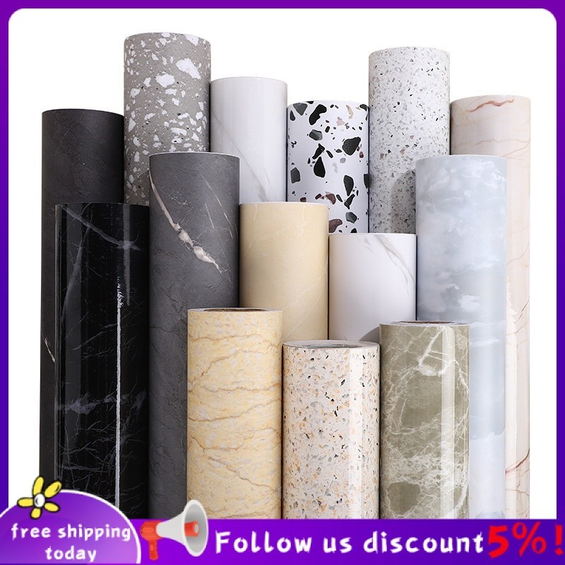 Se7ven Bathroom wallpaper imitation marble wallpaper kitchen countertop ...