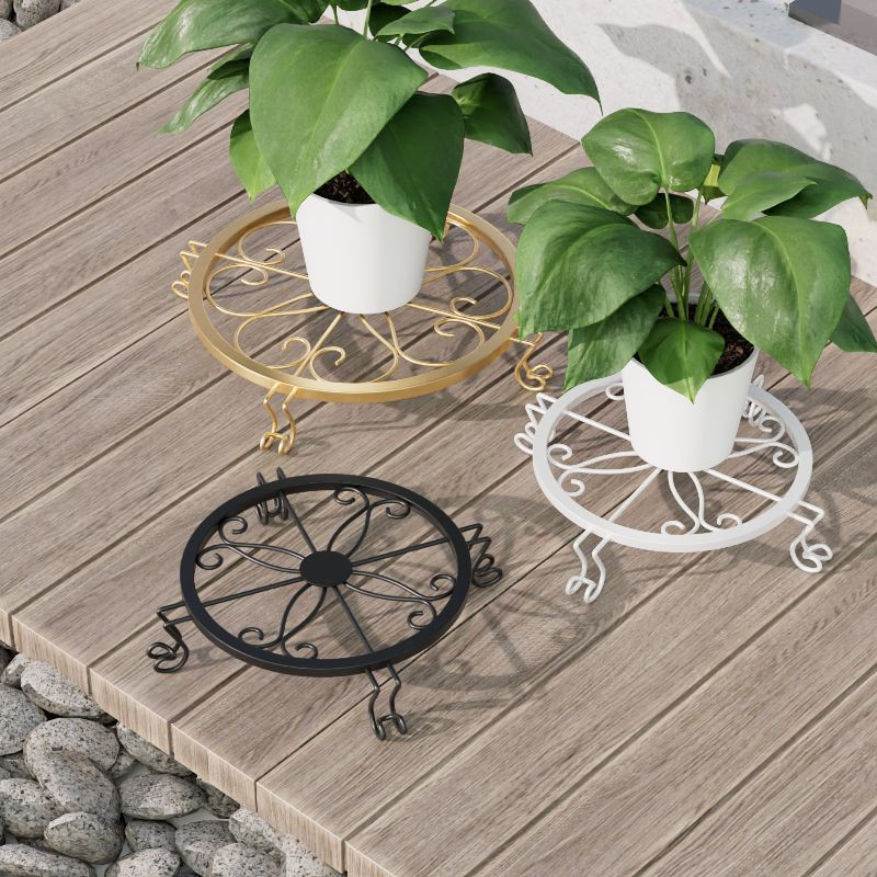 Household Potted Plant Base Flower Bracket Balcony Floor-standing Iron ...